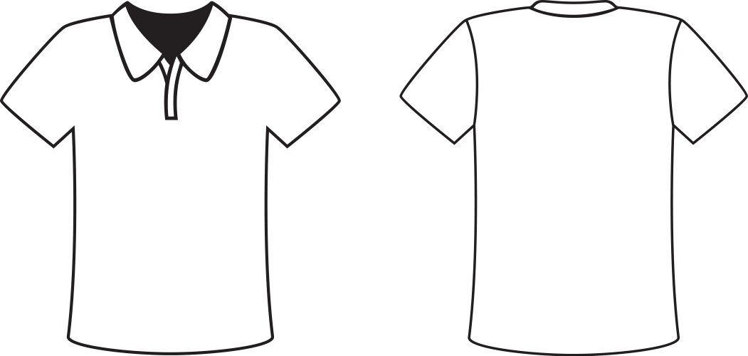 T-Shirt Template Front and Back Vector Images (over 16,000)