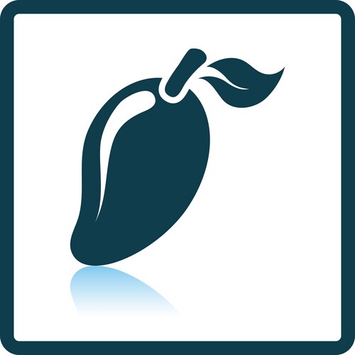 Flat design icon of mango Royalty Free Vector Image