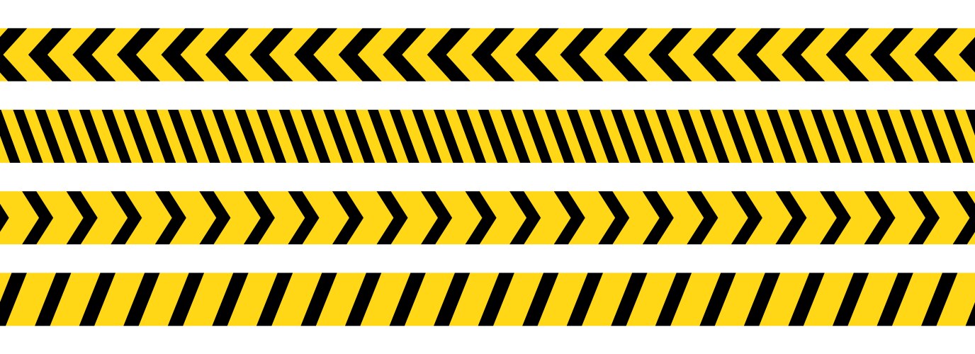 Caution safety tape yellow black stripe danger Vector Image