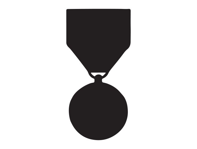 Award medal silhouette art Royalty Free Vector Image Award medal silhouette art Royalty Free Vector Image