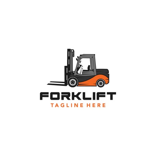 Forklift logo template icon Royalty Free Vector Image