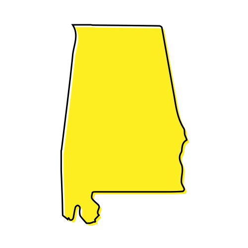 State of alabama outline Vector Images & Graphics for Commercial Use ...
