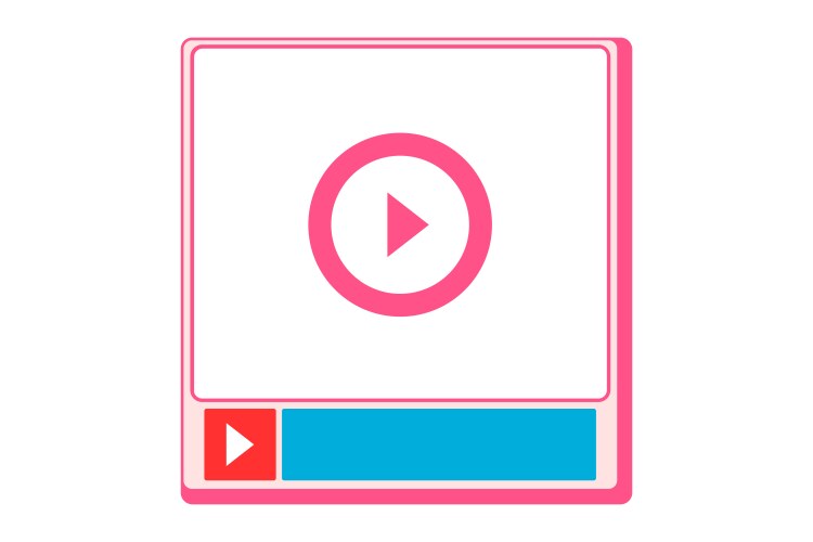Video frame sticker template design Royalty Free Vector