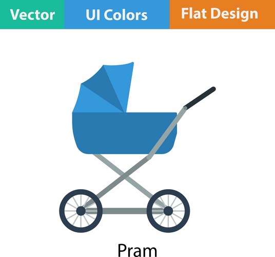 Pram icon Royalty Free Vector Image - VectorStock