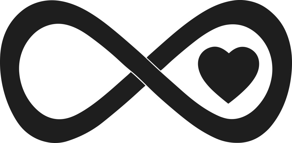 Infinity heart - symbol of eternal love Royalty Free Vector