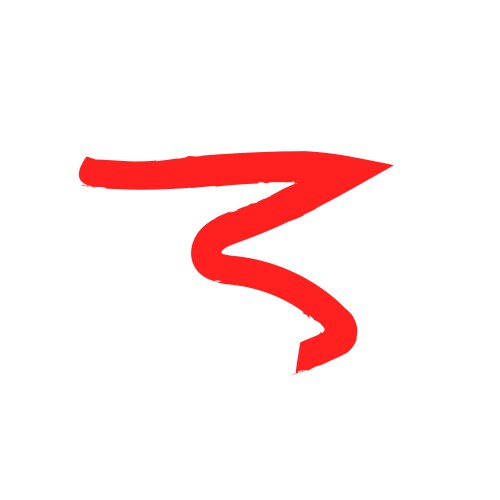 Red brush stroke underline Royalty Free Vector Image