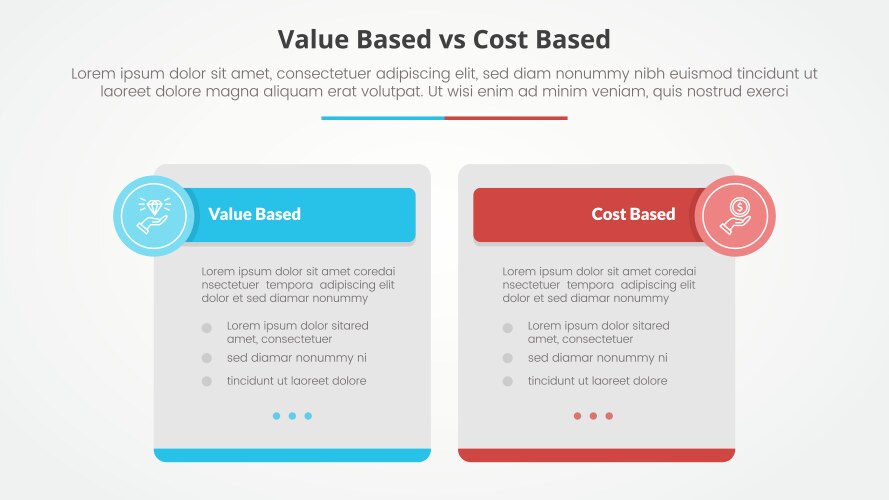 Successful vs unsuccessful comparison opposite Vector Image