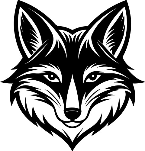 A fox head Royalty Free Vector Image - VectorStock