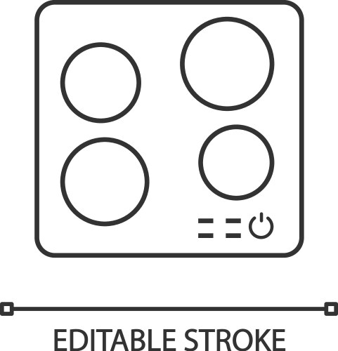 Induction icon electric hob and gas cooking stove Vector Image