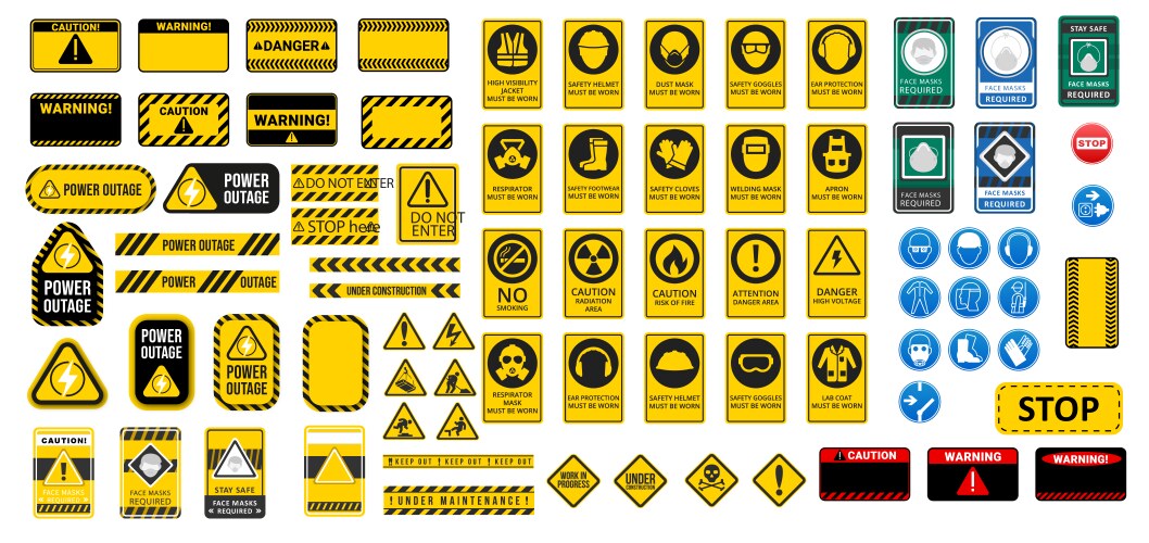 Attention Caution Hazard Signs Warning Vector Images (over 39,000)