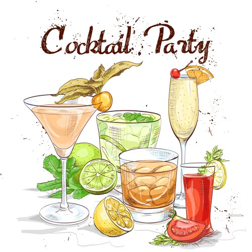 White lady cocktail Royalty Free Vector Image - VectorStock