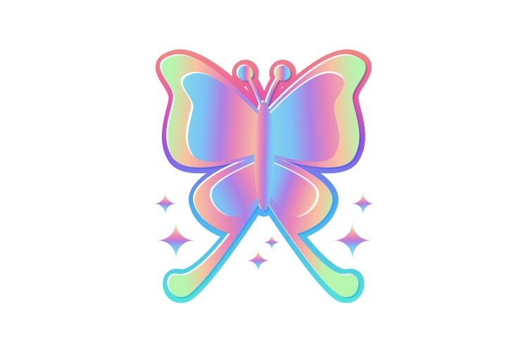 Diamond metal hologram sticker design Royalty Free Vector