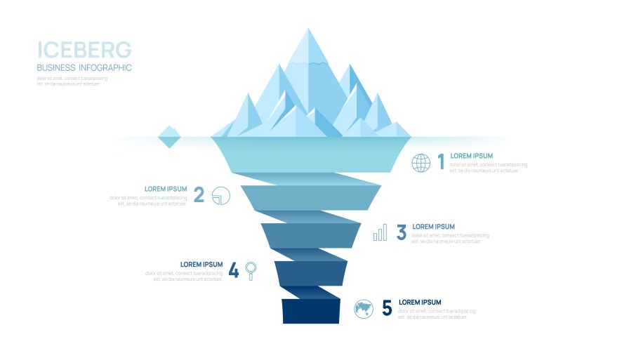 Iceberg infographic template for business modern Vector Image