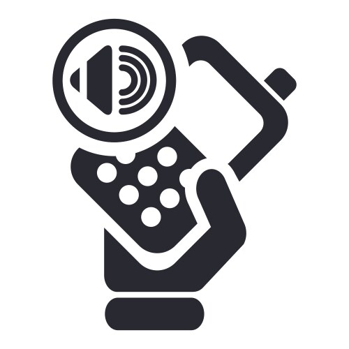 Mobile Phone Icon - Hand Holding Device Royalty Free Vector