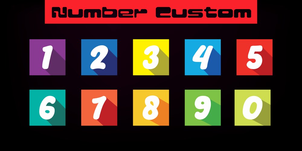 Set numbers Royalty Free Vector Image - VectorStock