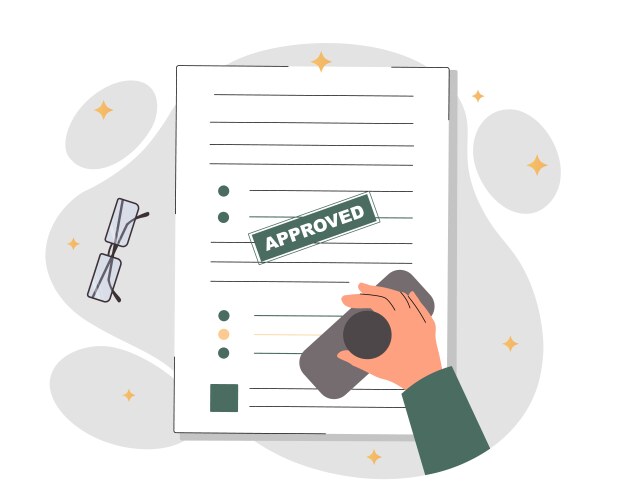 Approved document Royalty Free Vector Image - VectorStock