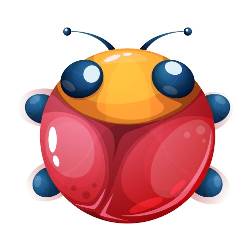 Cute ladybug cartoon Royalty Free Vector Image