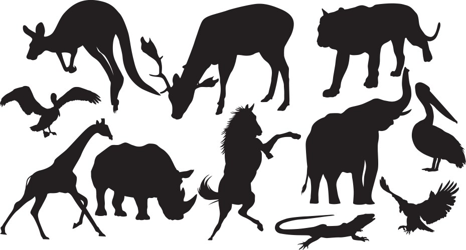 Giraffe silhouette Royalty Free Vector Image - VectorStock