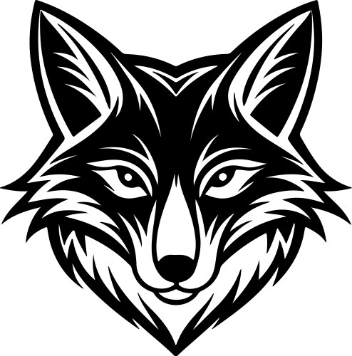 A fox head Royalty Free Vector Image - VectorStock