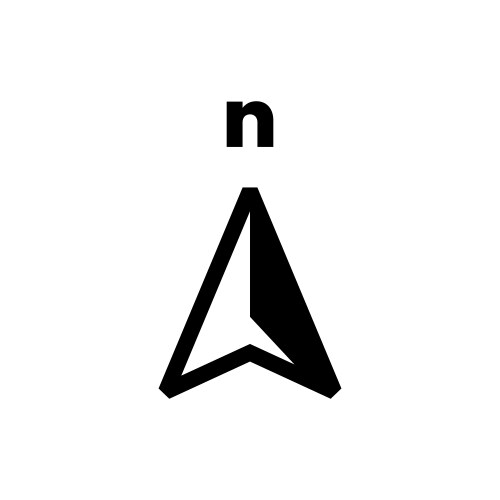 North arrow icon n direction point symbol Vector Image