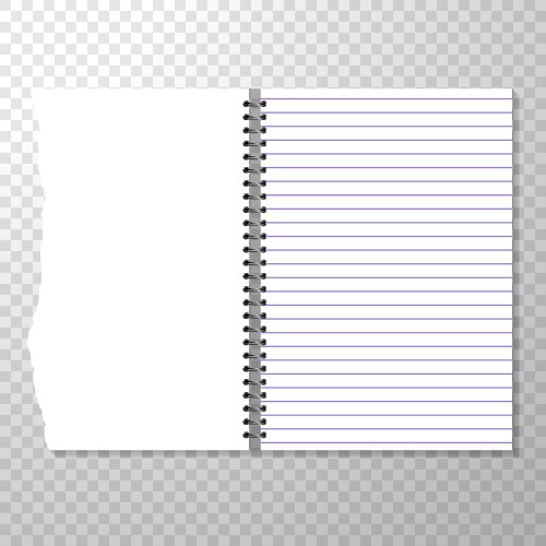 Open notebook Royalty Free Vector Image - VectorStock