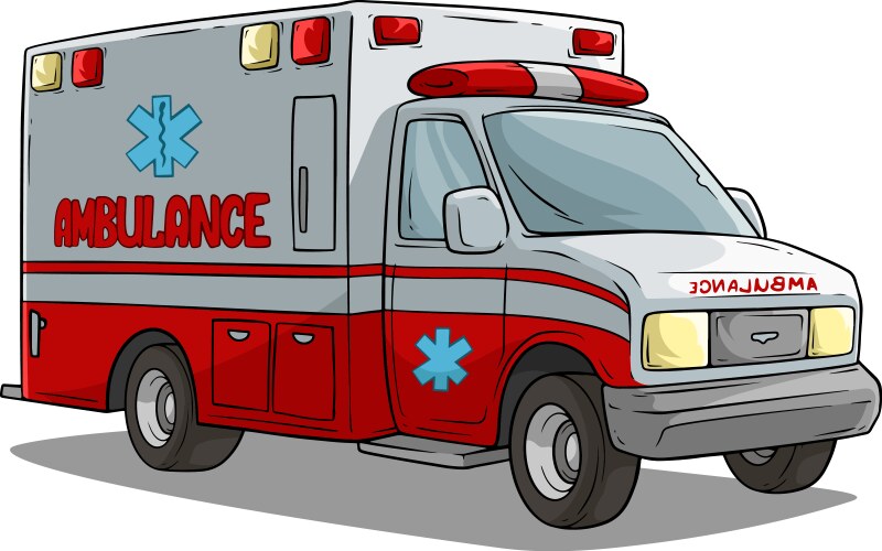 Cartoon Ambulance Royalty Free Vector Image - VectorStock