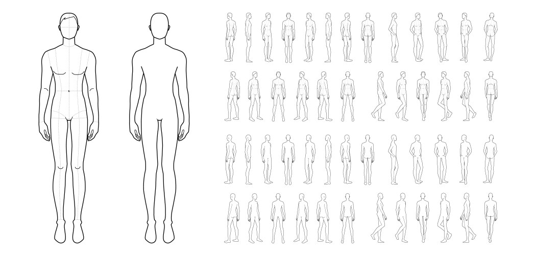 Fashion template standing women Royalty Free Vector Image