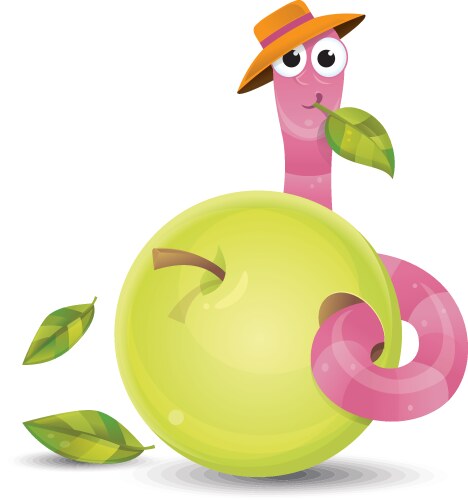 Apple Worm Drawing Vector Images (over 490)