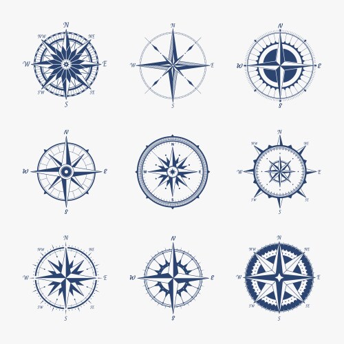 Compass icon marine sea Royalty Free Vector Image