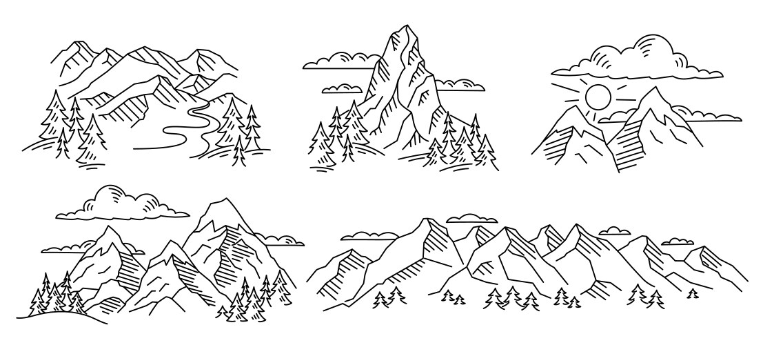 Mountains Line Art Vector Images (over 45,000)