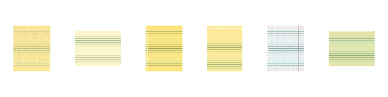 Notebook paper sheets sheet in line square Vector Image
