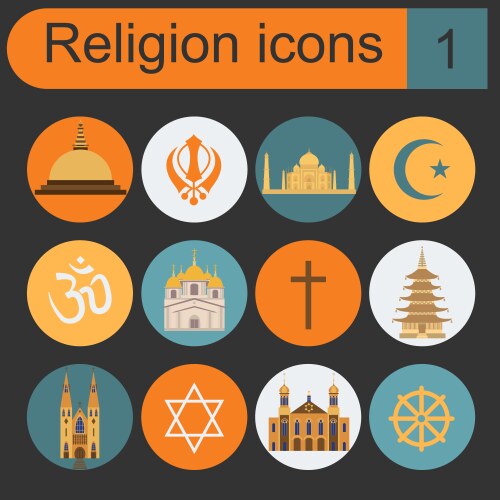 Religion infographics Royalty Free Vector Image