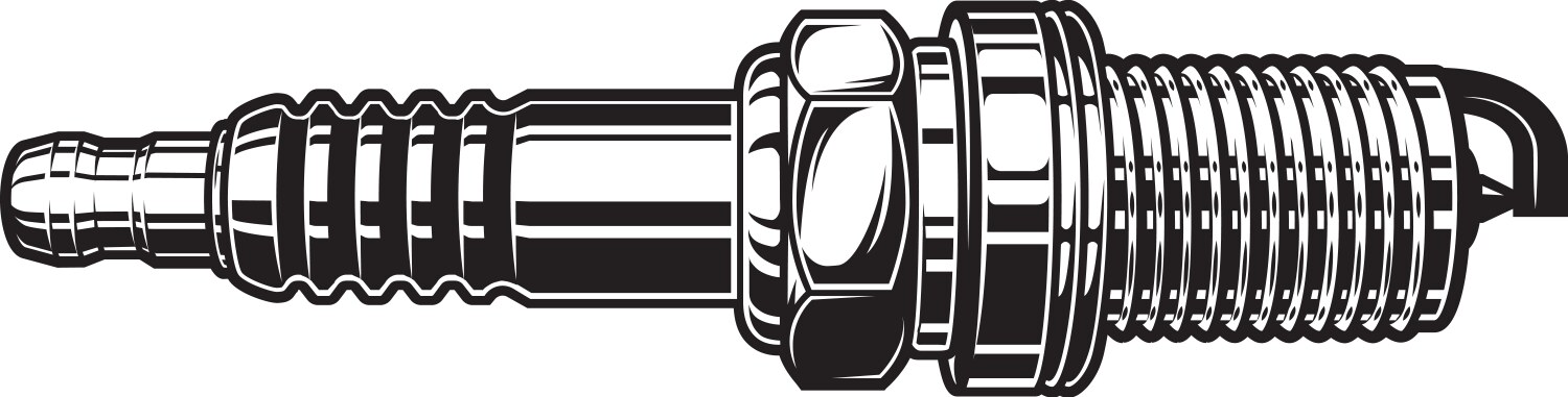 Spark plug drawing isolated hand drawn engraved Vector Image