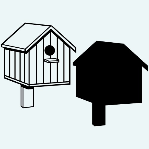 Bird house Royalty Free Vector Image - VectorStock