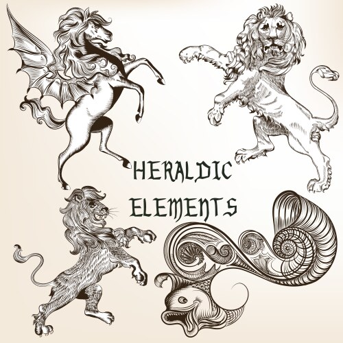 Classic royal heraldic emblem Royalty Free Vector Image