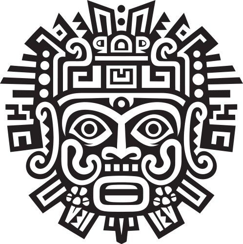 Aztec marvels elegance artistry logos Royalty Free Vector