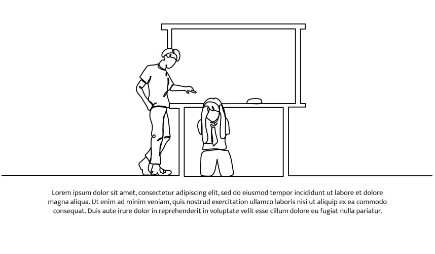 Continuous one line design of bullying in school Vector Image