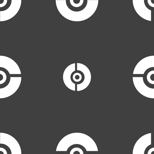 Pokeball icon sign seamless pattern on a gray Vector Image Pokeball icon sign seamless pattern on a gray Vector Image