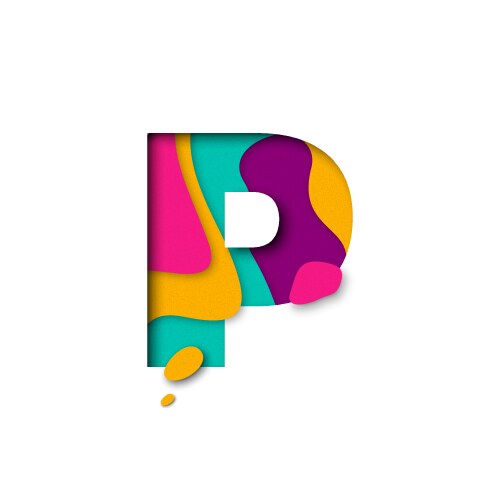 Letter p of english alphabet made from ripe fresh Vector Image