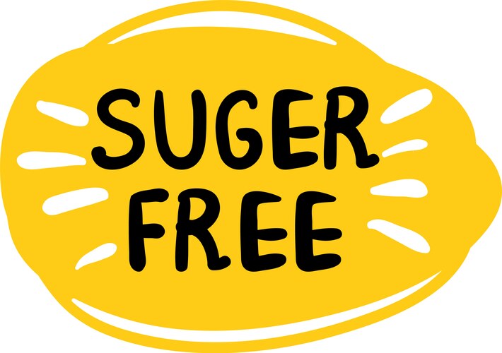 Sugar free color logo or label Royalty Free Vector Image