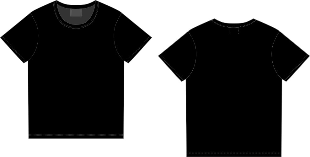 T-Shirt Template Front and Back Vector Images (over 16,000)