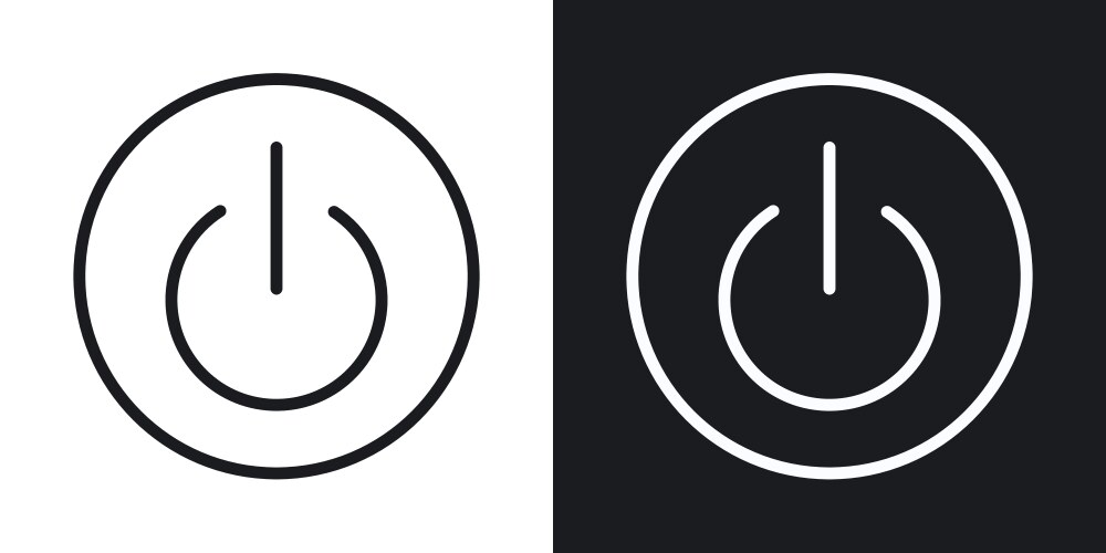 Power button icon set Royalty Free Vector Image