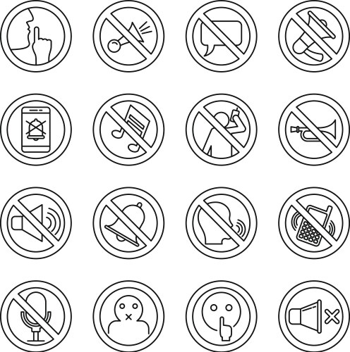 Please Keep Quiet Sign Vector Images (over 210)