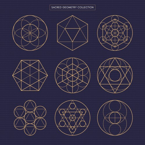 Magic geometry signs Royalty Free Vector Image