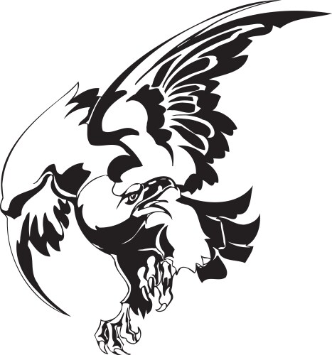 Eagle symbols and tattoo Royalty Free Vector Image