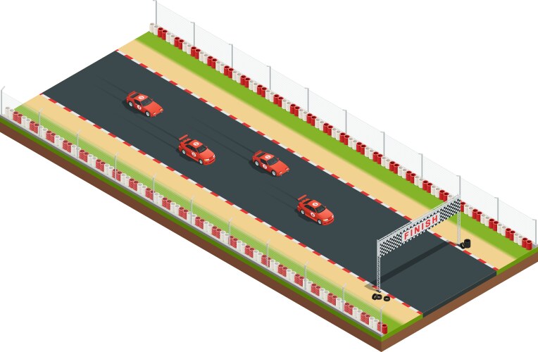 Endless racing track Royalty Free Vector Image