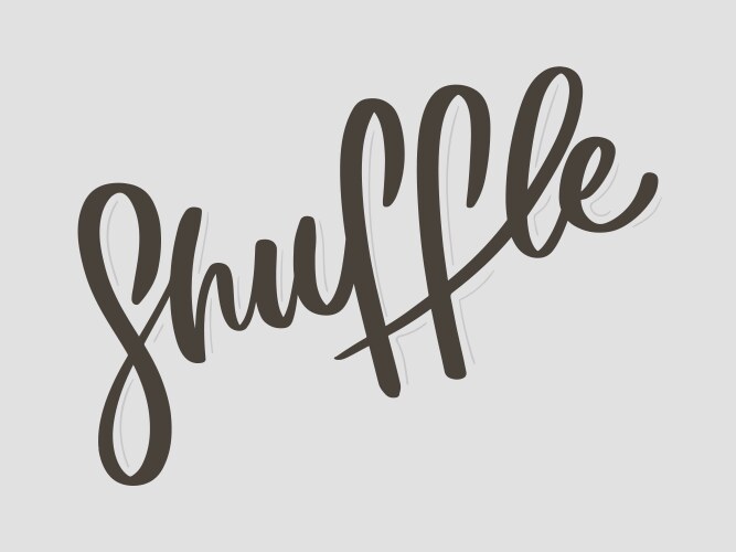 Shuffle dance letter abstract modern art design Vector Image