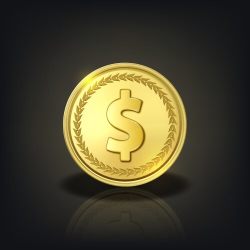 Silver coin Royalty Free Vector Image - VectorStock