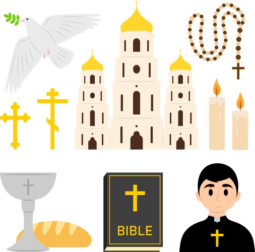 Symbols of christianity Royalty Free Vector Image