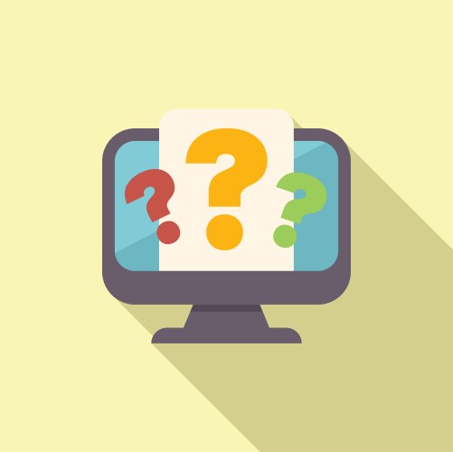Retro tv showing question marks on screen concept Vector Image